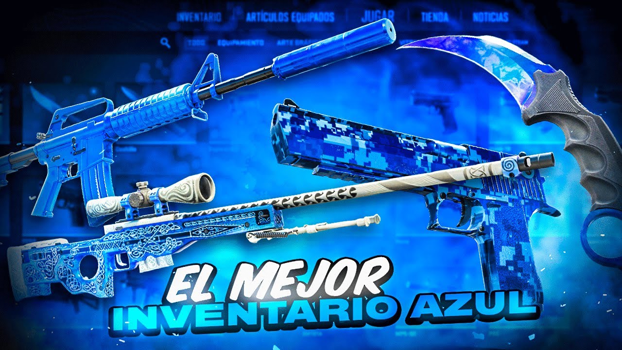 ¡EL MEJOR INVENTARIO SOLO CON ARMAS AZULES! - YouTube
