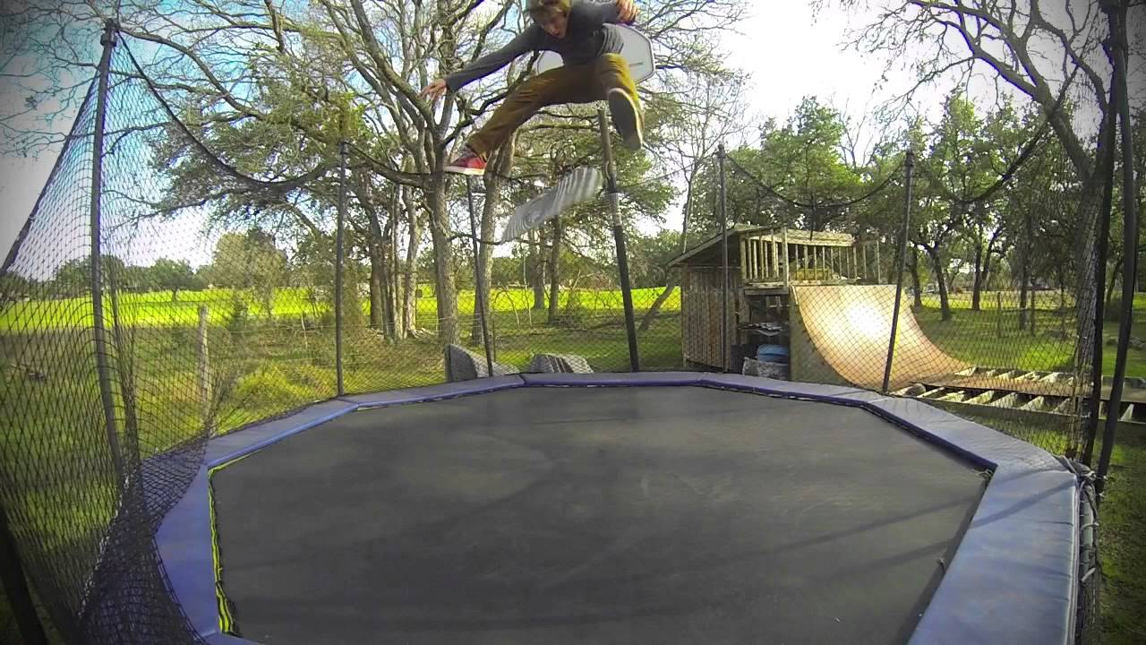 720 quad flip!! trampoline skating - YouTube