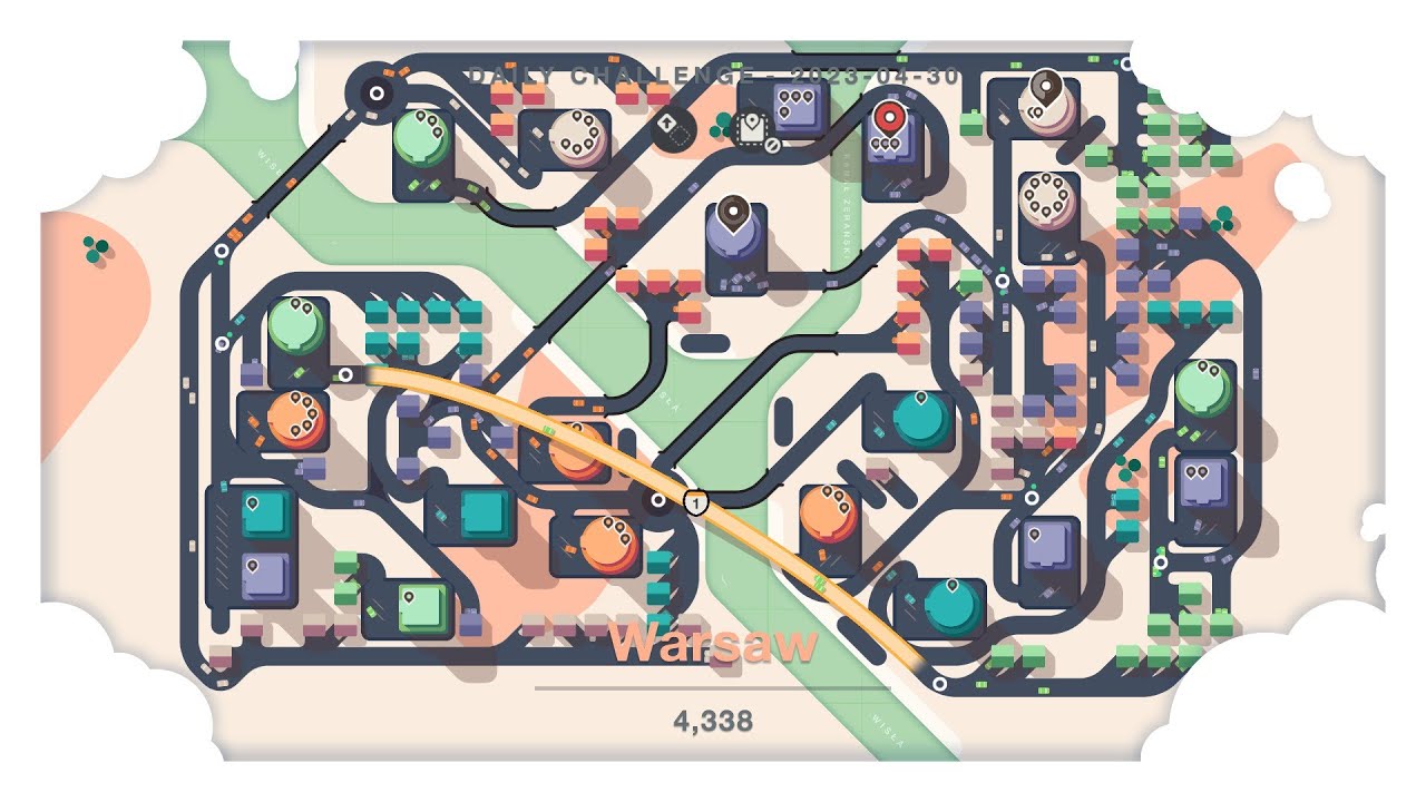 Mini Motorways Daily Challenge -4/30/23 (Only one motorway... my luck ...