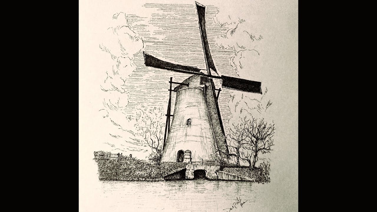 Freehand Windmill Drawing - YouTube