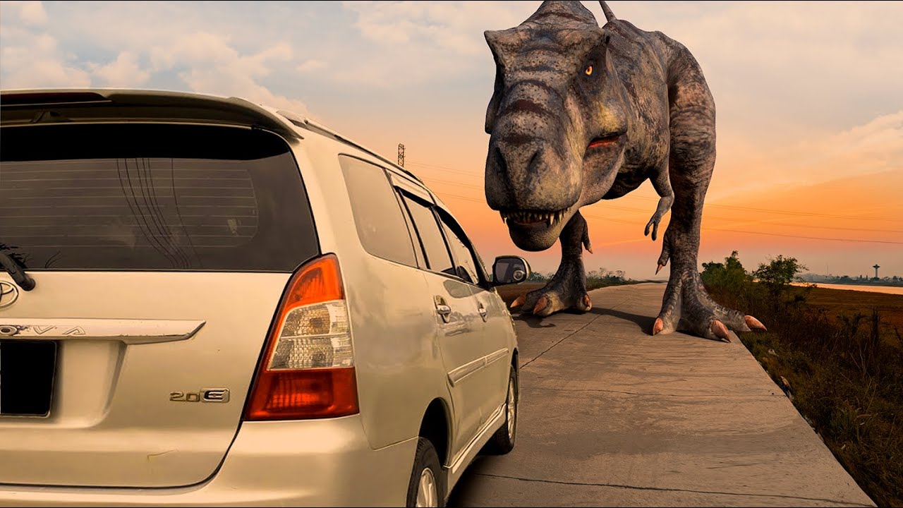 Super Best Realistic Dinosaur T-Rex Chase | Jurassic World Dinosaur Fan ...