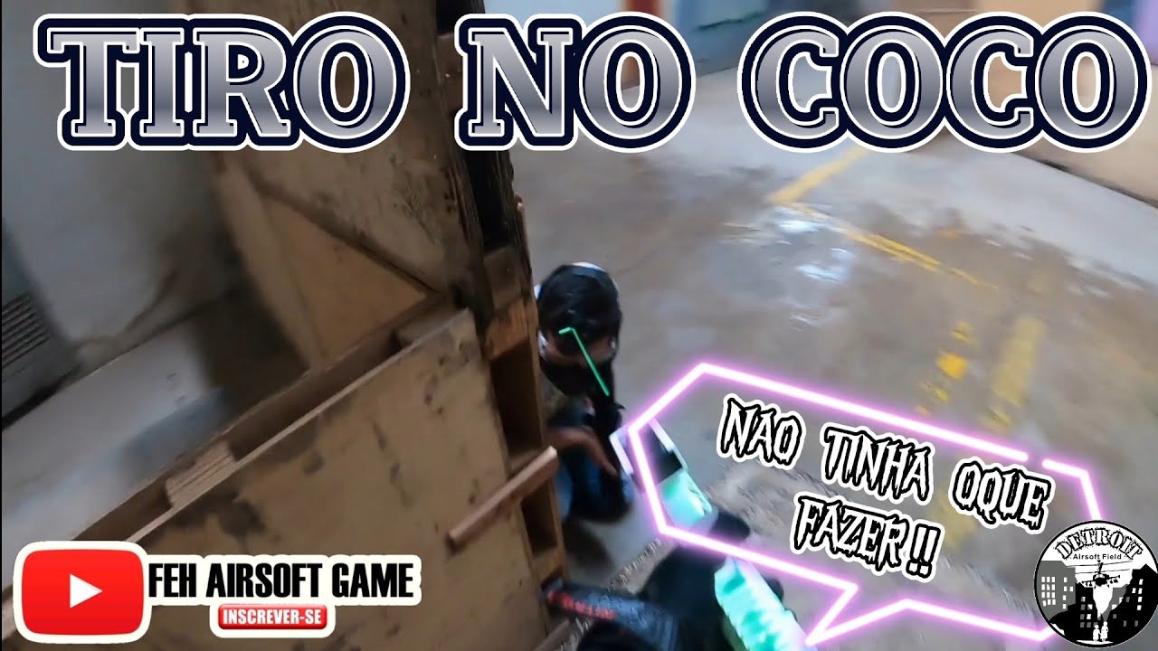 Tiro no coco na game play no Detroit Airsoft Field Barueri - YouTube