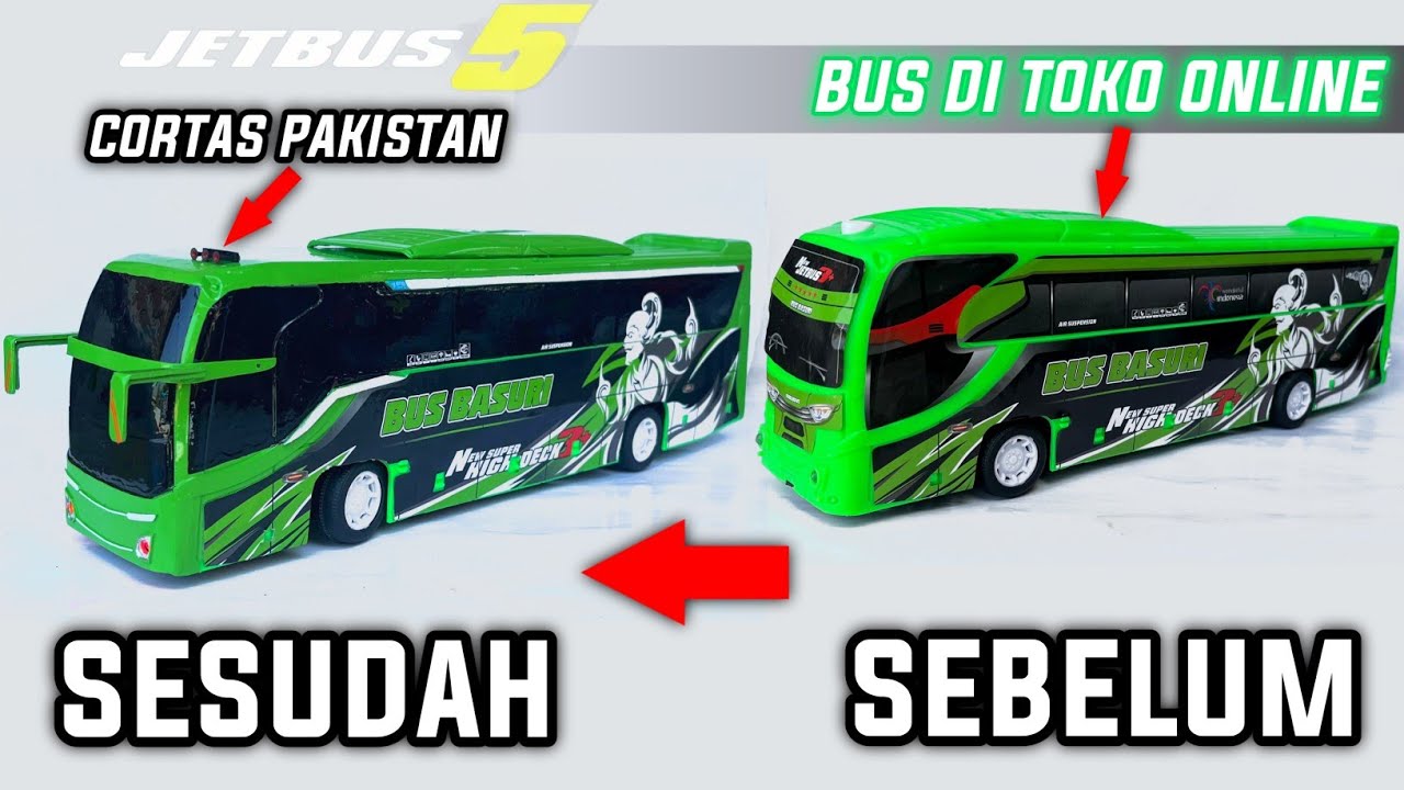 MODIFIKASI BUS PLASTIK BASURI MENJADI BUS JETBUS 5 - YouTube