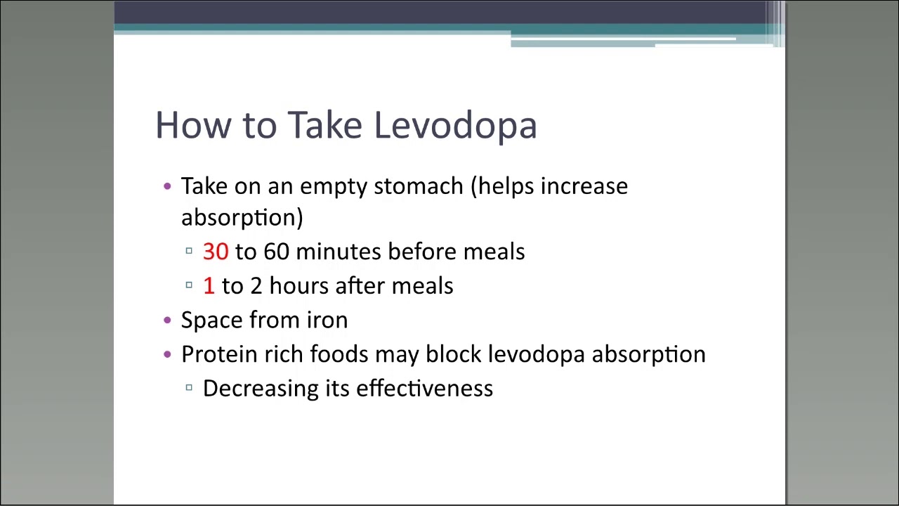 Parkinson's Medications - Part 1: Levodopa - YouTube