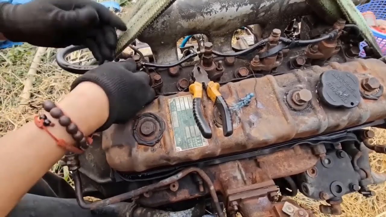 Genius Girl ; Fully restoration old diesel engine | Restore and repair ...