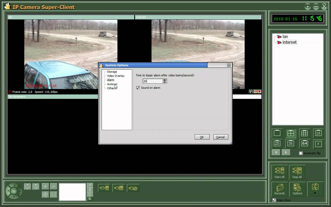onlinecamera.net - IP Camera Super-Client - Options menu - YouTube