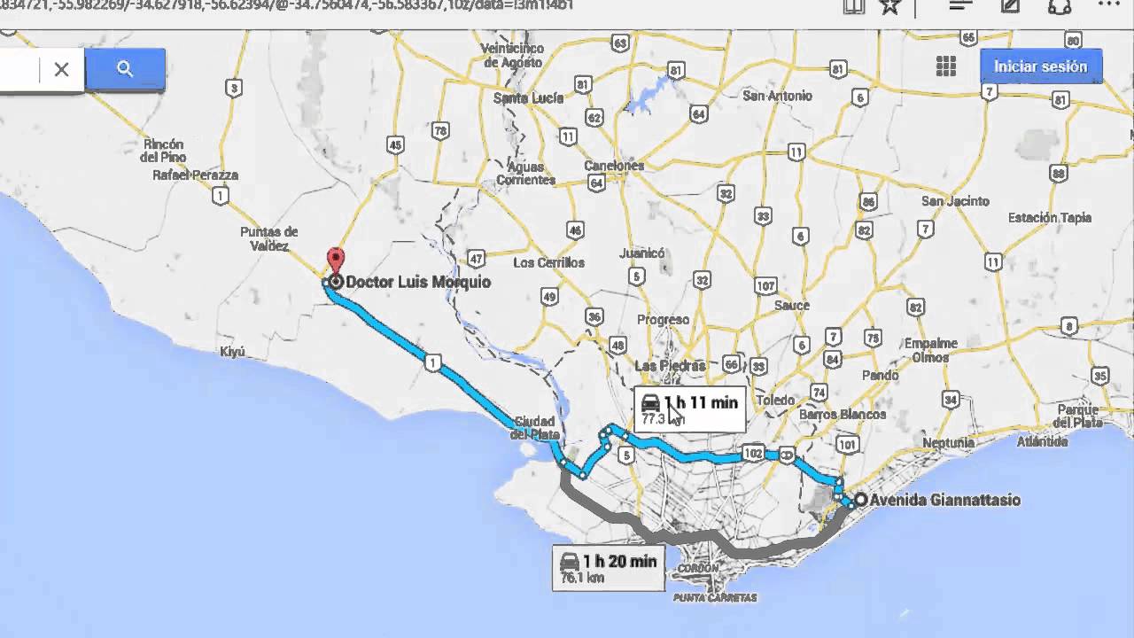 15 Video buscar una ruta en el mapa - YouTube