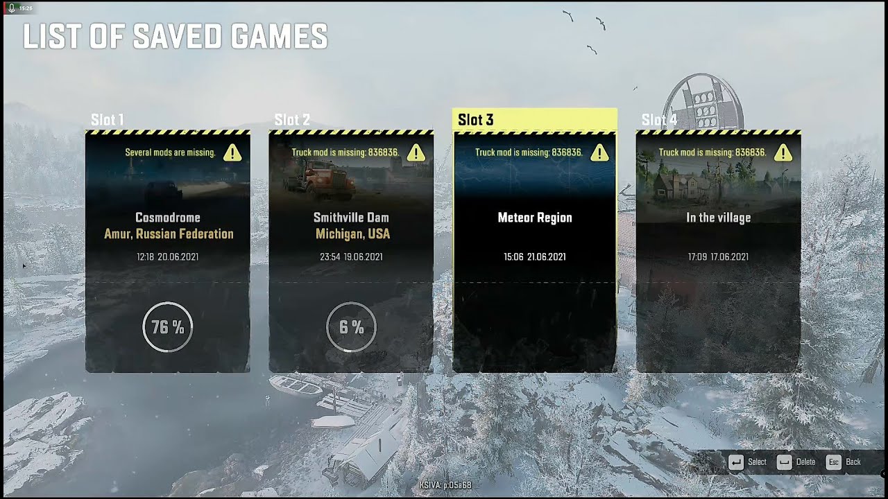 SnowRunner (How To: For Downloading and Picking a Save Slot for a ...