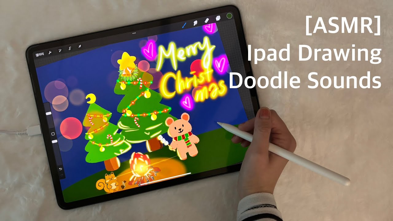 [ASMR] Drawing ASMR for Relaxing, Whispering, Inaudible Sounds ☺️💫 ...