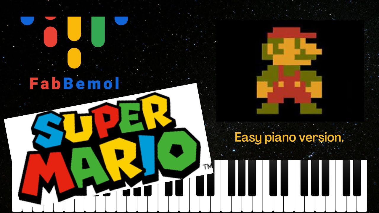 Super Mario Theme. Easy piano tutorial - YouTube