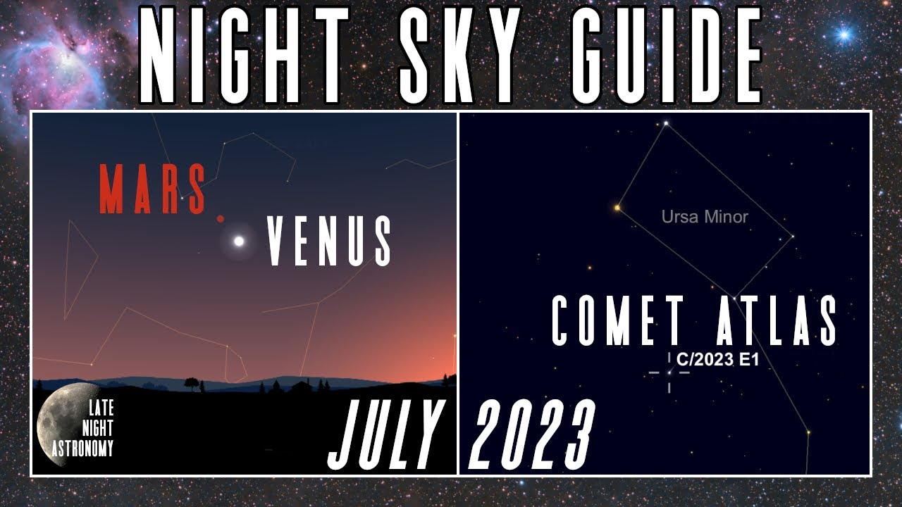 The Night Sky | July 2023 | Venus and Mars Close Together | Comet Atlas ...