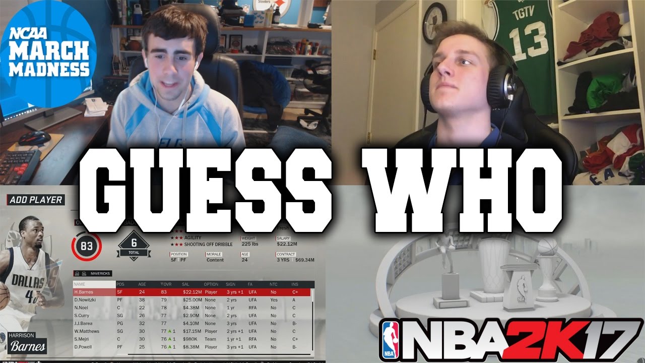 GUESS WHO!! MARCH MADNESS EDITION VS TGTV!! NBA 2K17 MY LEAGUE - YouTube