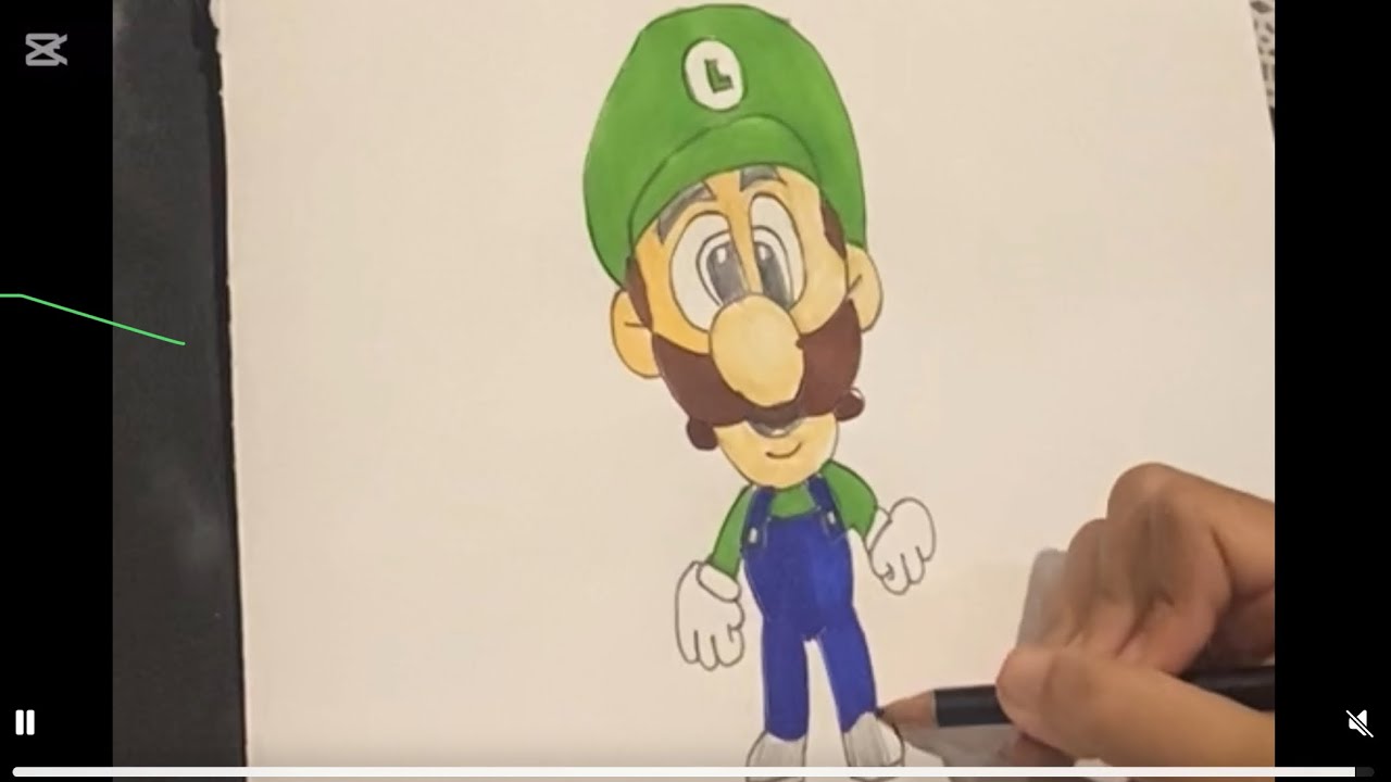 How to Draw Luigi | Super Mario | Step by Step Tutorial - YouTube