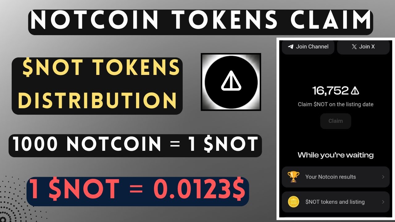 Notcoin Final Distribution | $NOT tokens claim | Notcoin Price Update ...