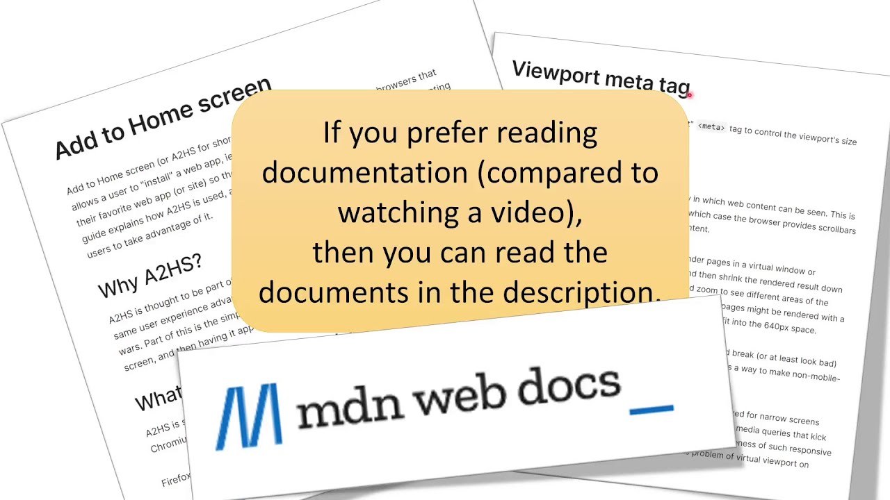 Meta tag and add to home screen - YouTube