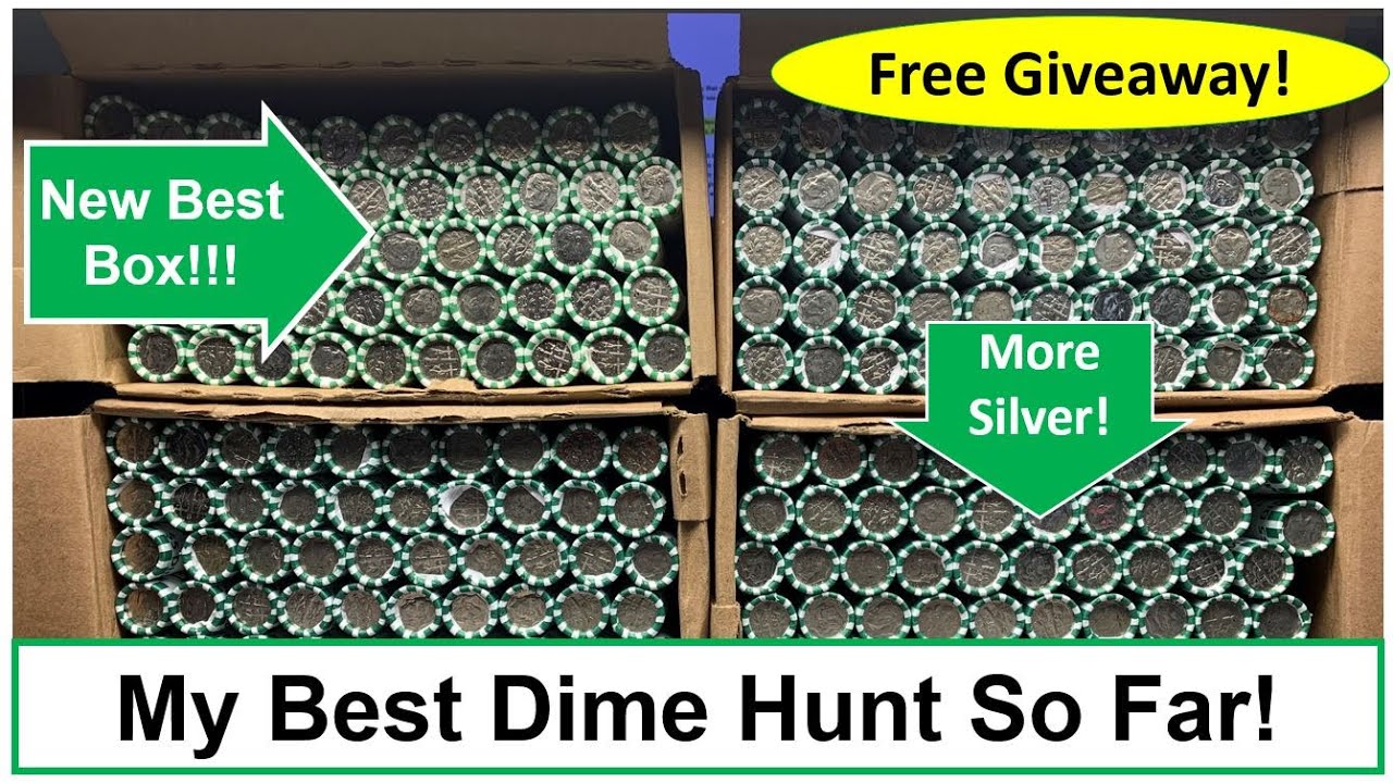 Found Silver And More Coin Roll Hunting Dime Boxes! Free Giveaway ...