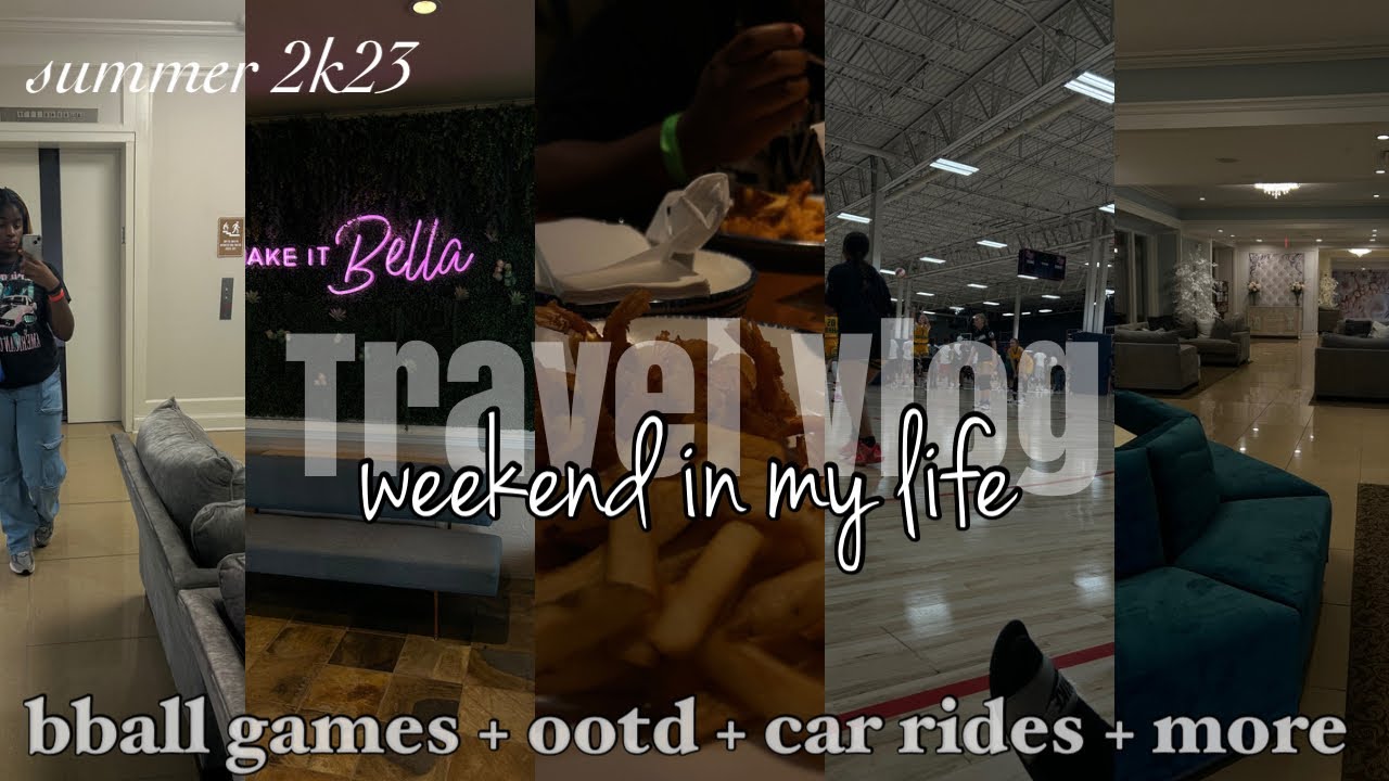 R☆ad Trip Travel Vlog | bball games, ootd, tour, car rides, & etc ...