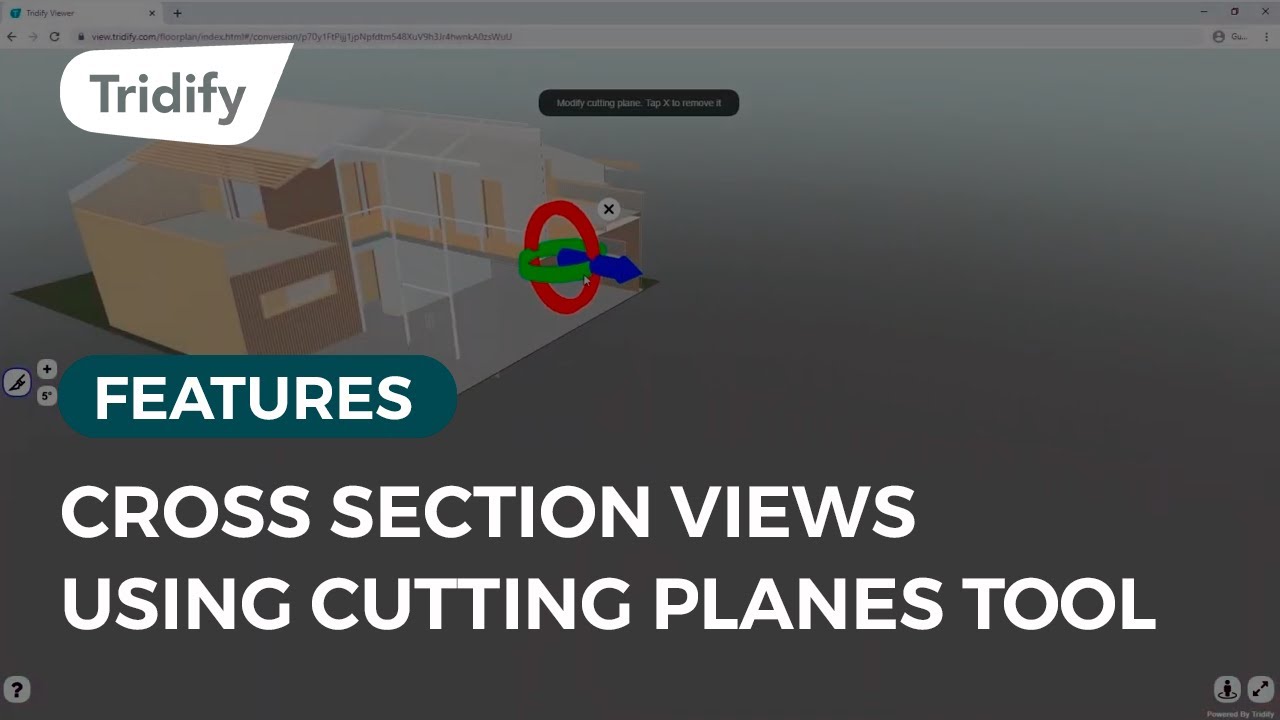 Tridify Feature - Cross Section Views Using Cutting Planes Tool - YouTube