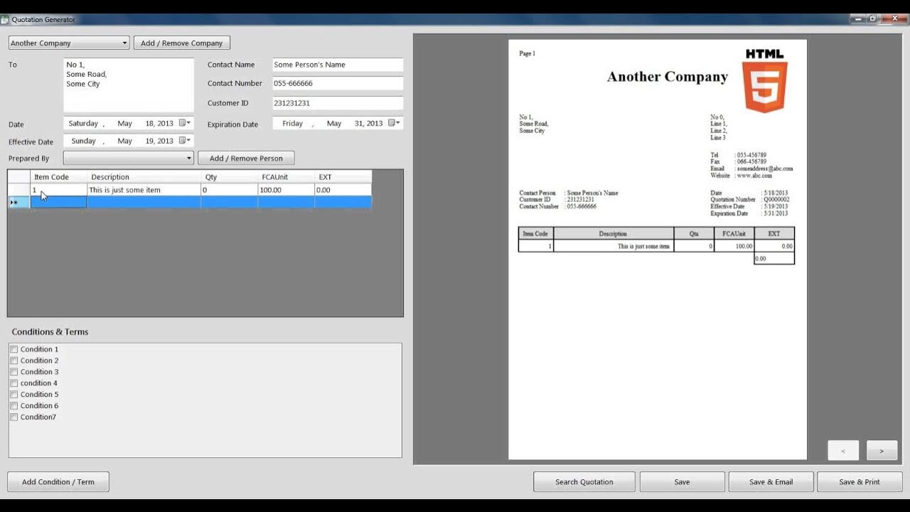 Automated Quotation Generating System. - YouTube