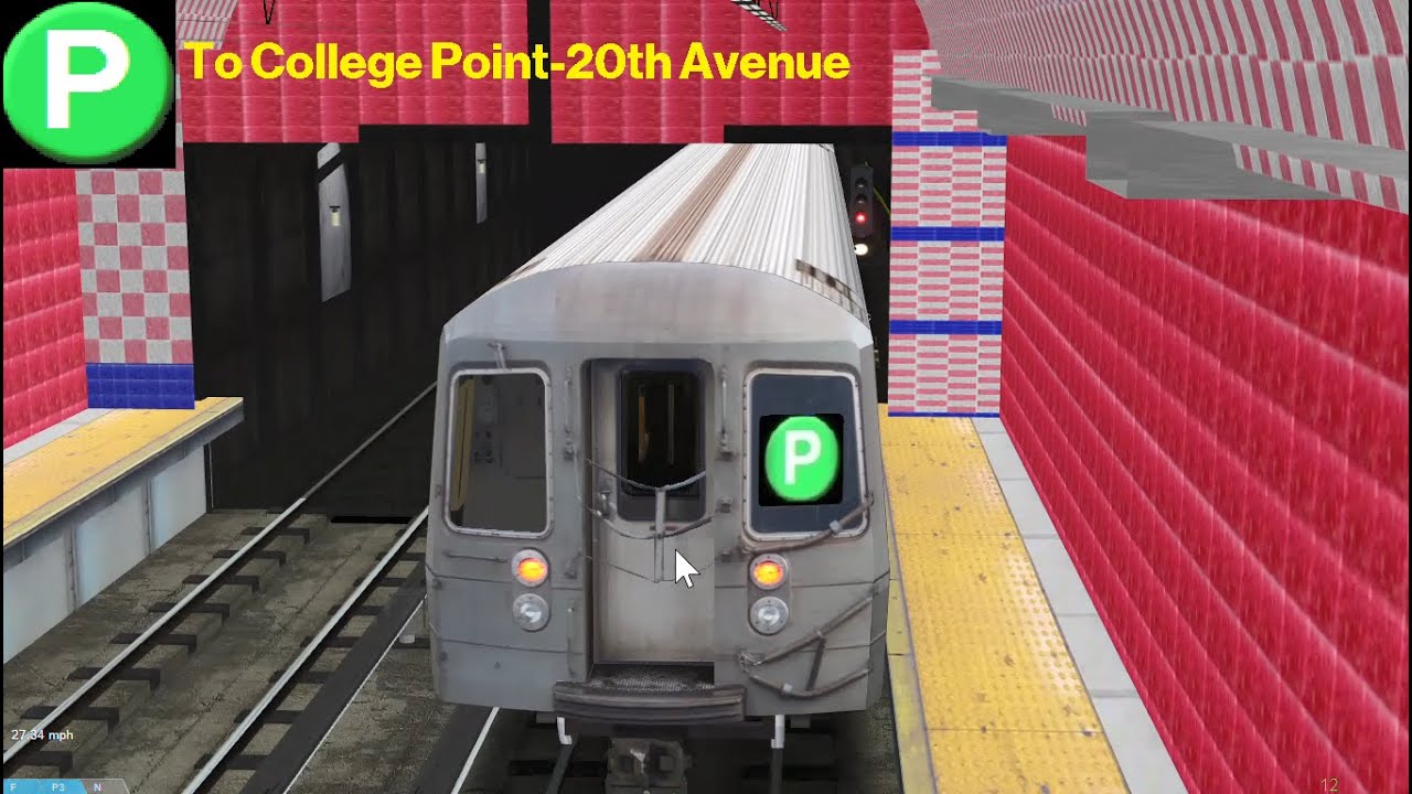 OpenBVE Fiction: P Train To College Point-20th Avenue (R68) - YouTube