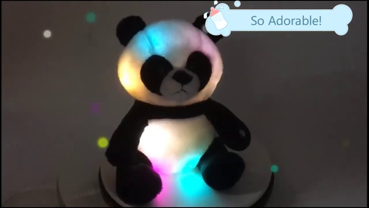 Bstaofy LED Panda Stuffed Animal Glow Soft Plush Toys Light up in Dark ...