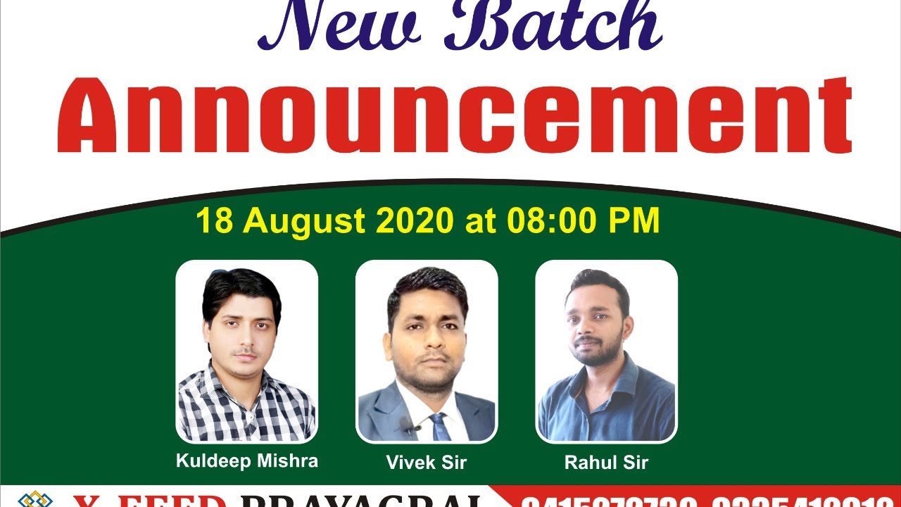New Batch Announcement - YouTube