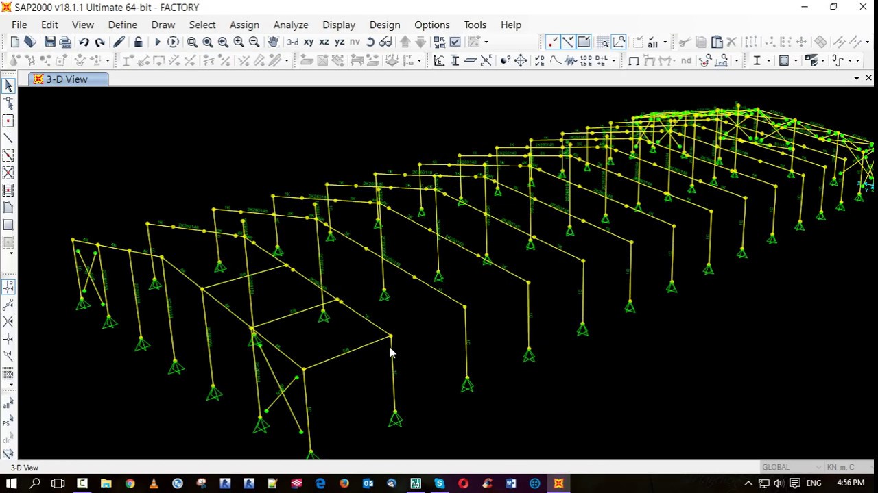 sap2000 how to design steel building factory 01 - YouTube