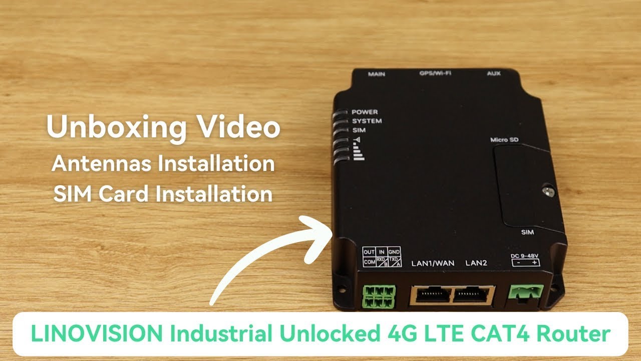 Unboxing the LINOVISION Industrial Unlocked 4G LTE CAT4 Router ...