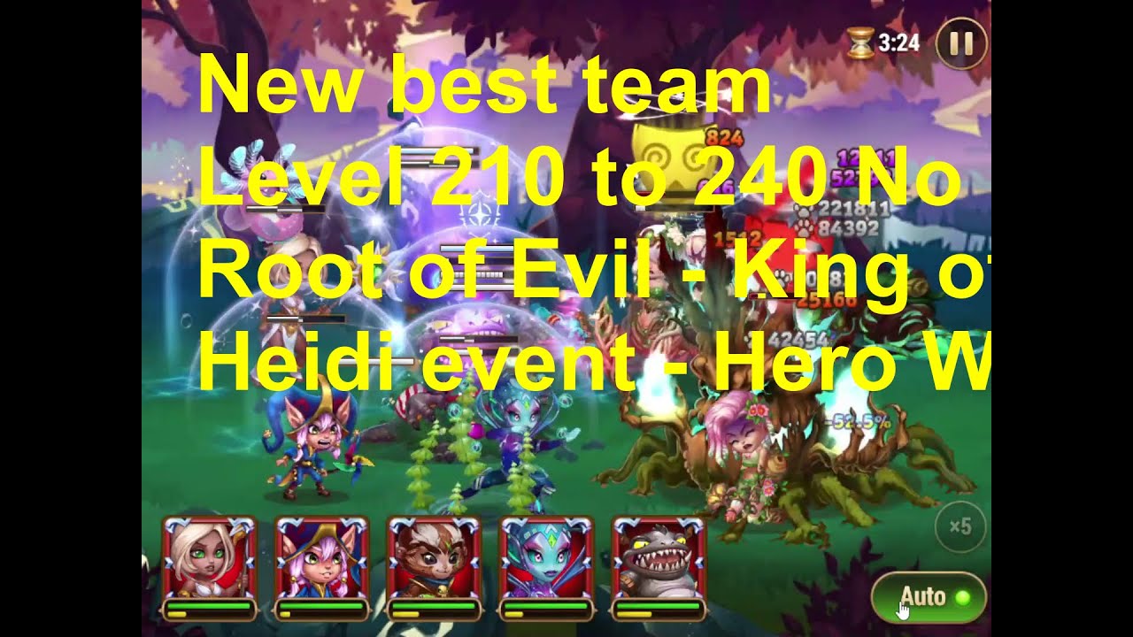 best team Level 210 to 240 No Buff Root of Evil - King of Jungle ...
