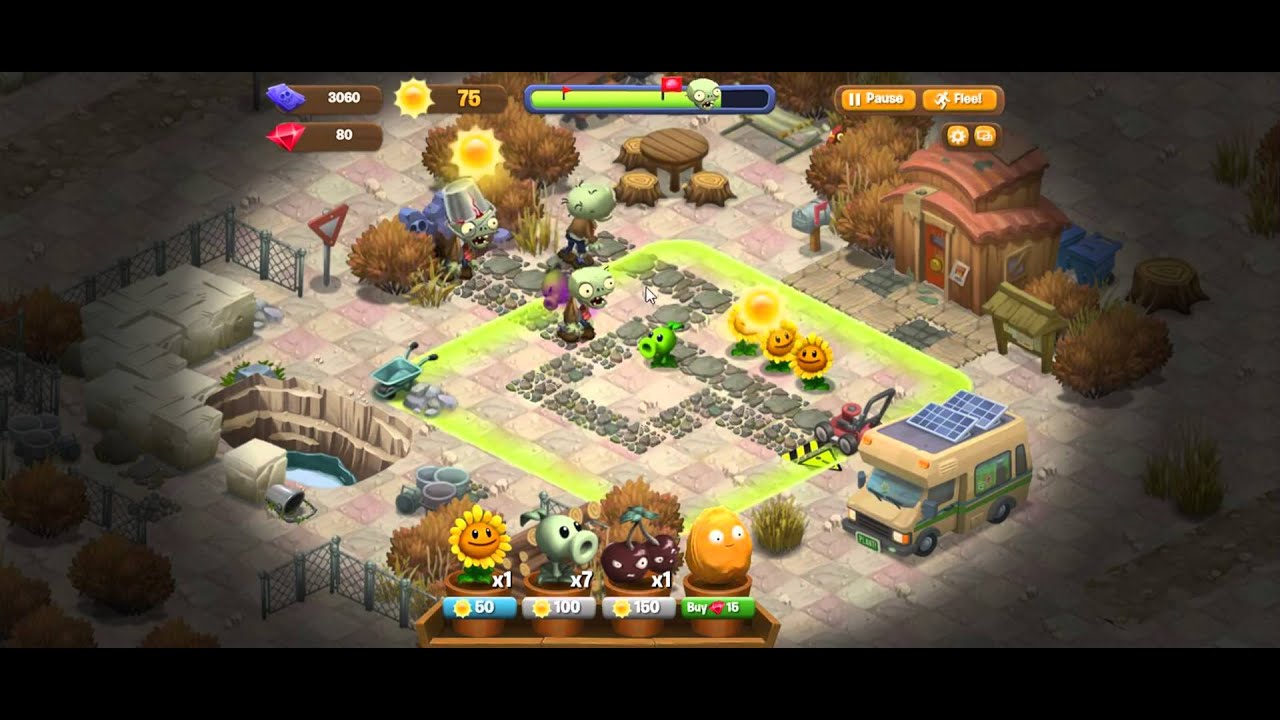 Plants vs. Zombies Adventures Level 3-1 - Facebook - YouTube