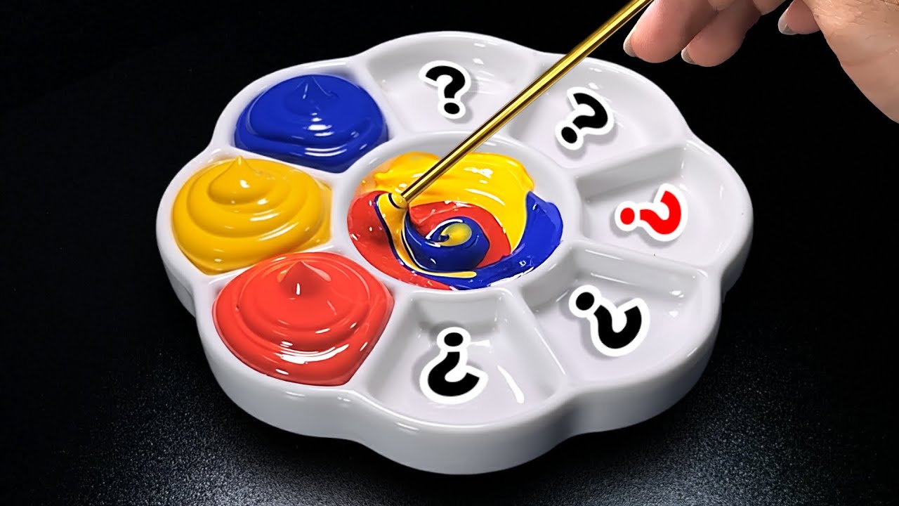 Create 9 New Colors Using 3 Primary Colors | Satisfying Color Mixing ...