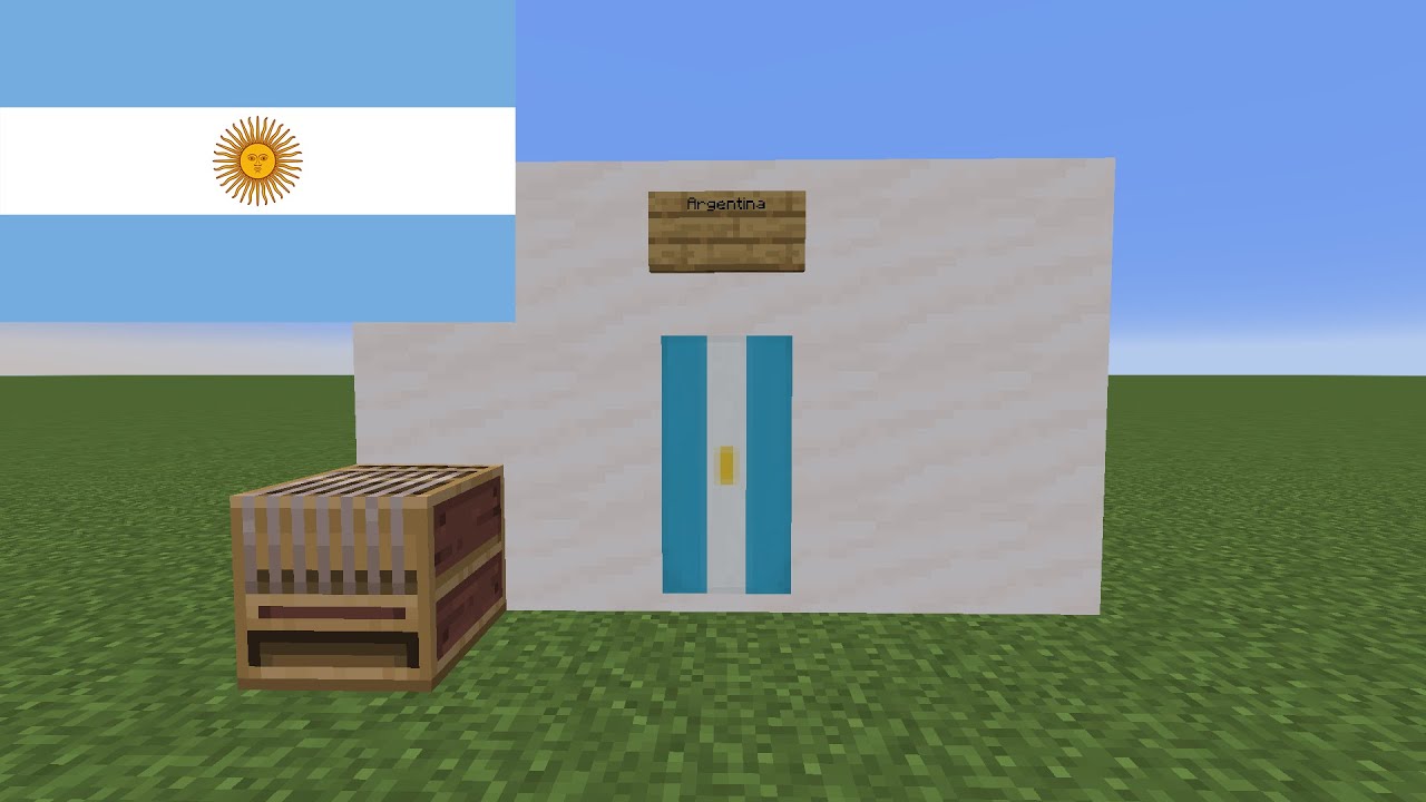 How to Make Argentina's Flag in Minecraft - YouTube