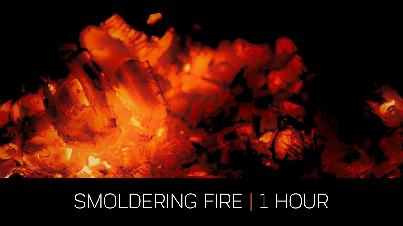 Relaxing Smoldering fire 🔥 with Burning Logs and Crackling Fire Sounds ...
