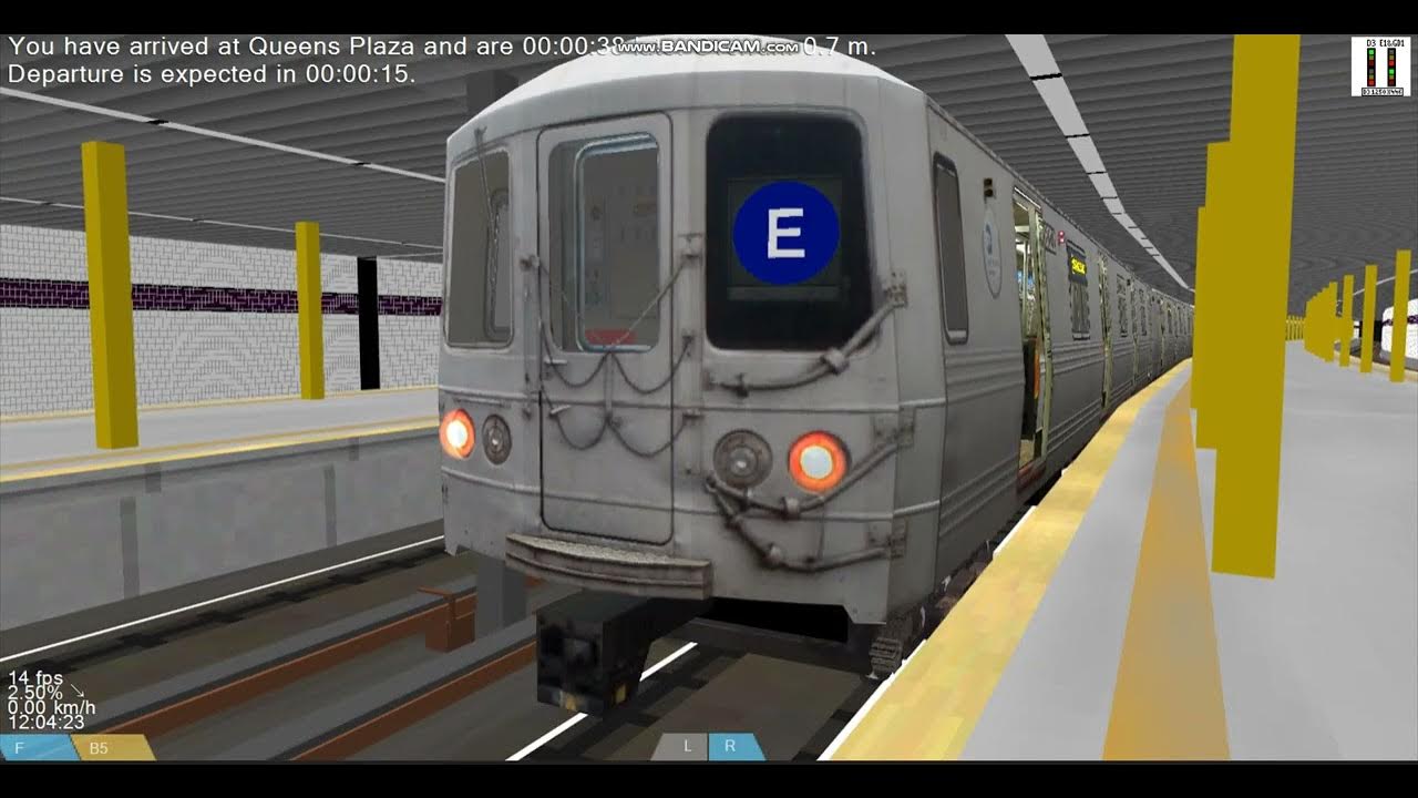 OpenBVE R46 E train arriving & departing at Queens Plaza - YouTube