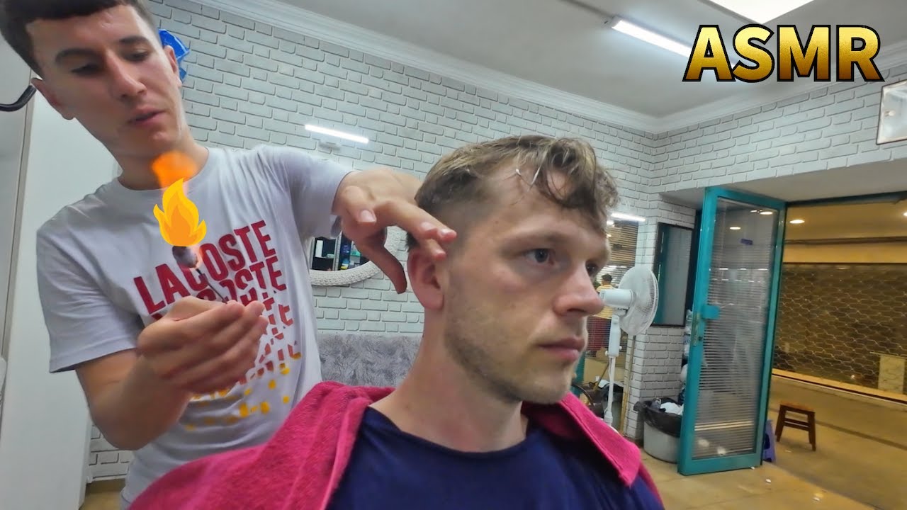 Young Turkish Barber – Haircut & Beard Trim Session (ASMR) - YouTube