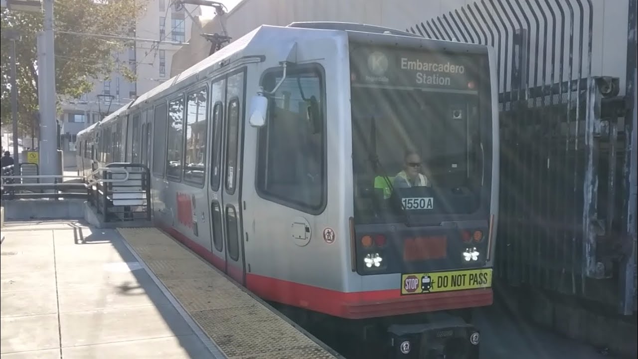 SF Muni 2003 Breda LRV3 #1550 on Route K Ingleside - Full Route ...