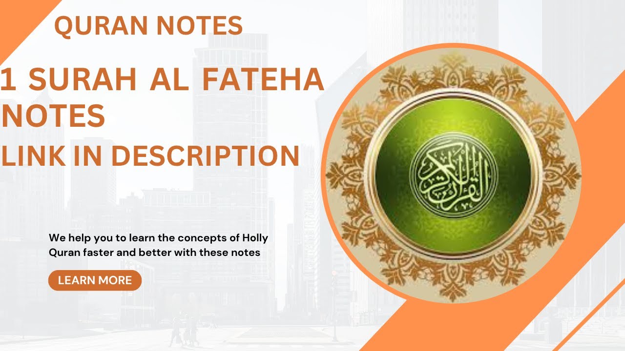1 Surah Al Fateha Notes - YouTube