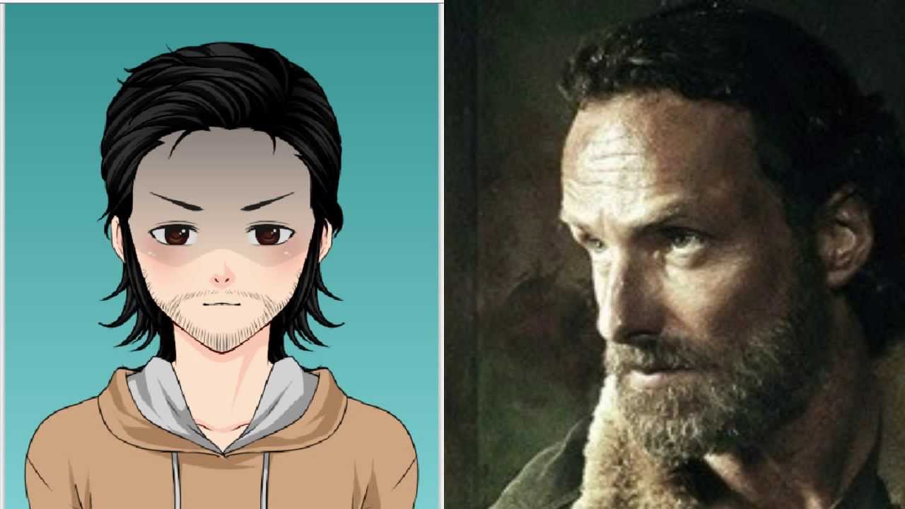Rick Grimes As An Anime!!! | Anime Maker - YouTube