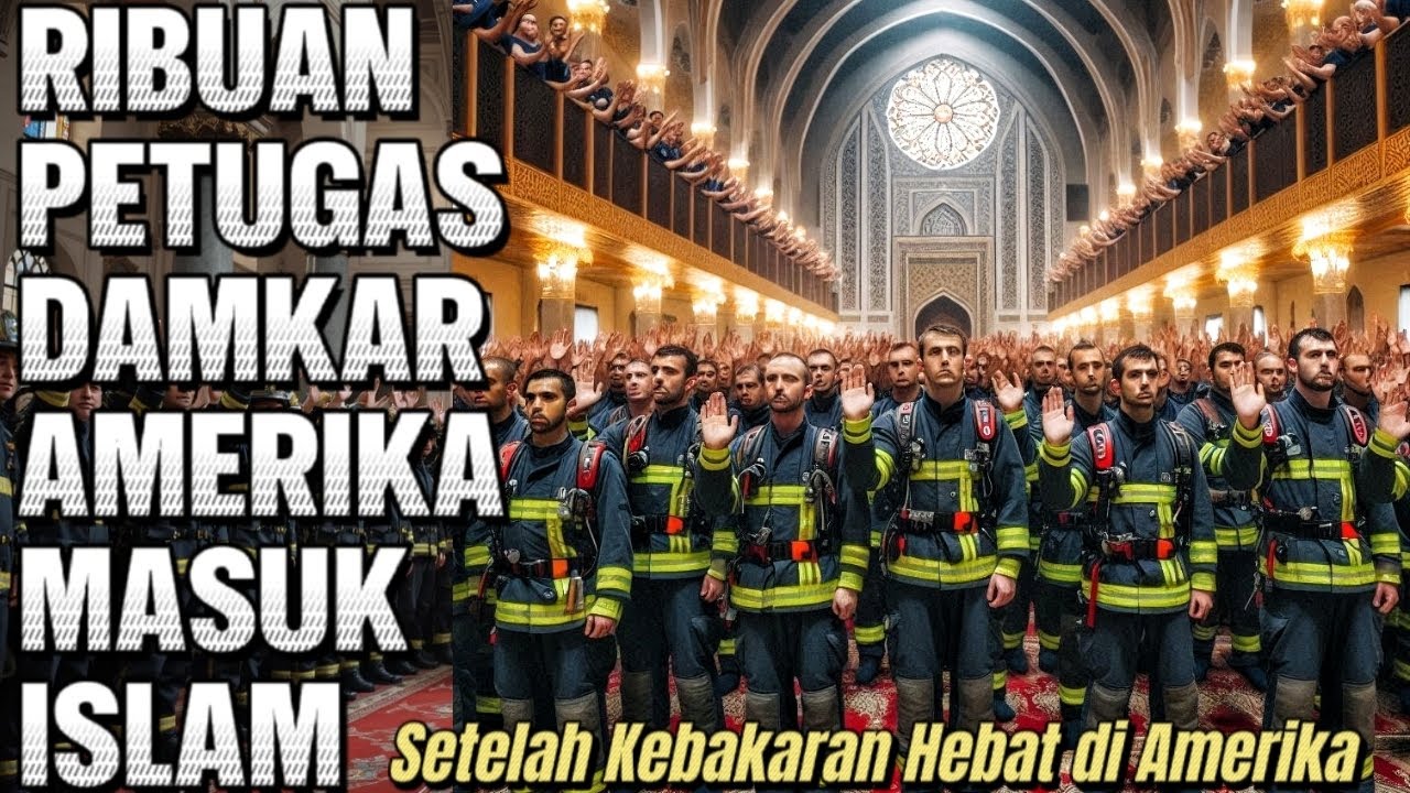 GEMPAR RIBUAN PETUGAS DAMKAR AMERIKA MASUK ISLAM USAI BERTUGAS DI LOS ...