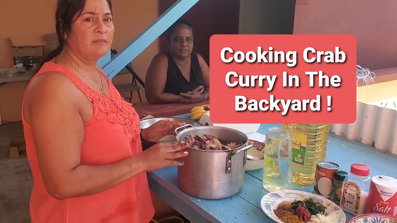 Cooking Crab Curry In the Backyard ! - YouTube