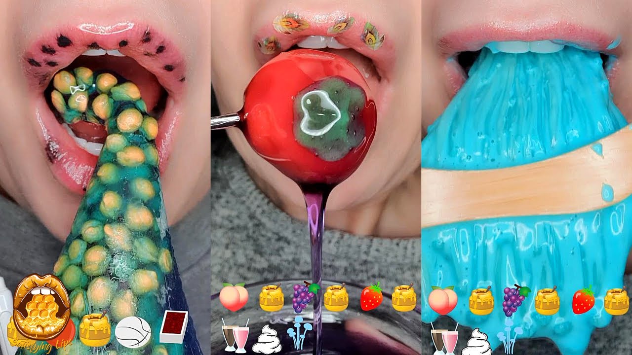 12 Minutes Sleep Relax Study ASMR Satisfying Eating Emoji Food ...