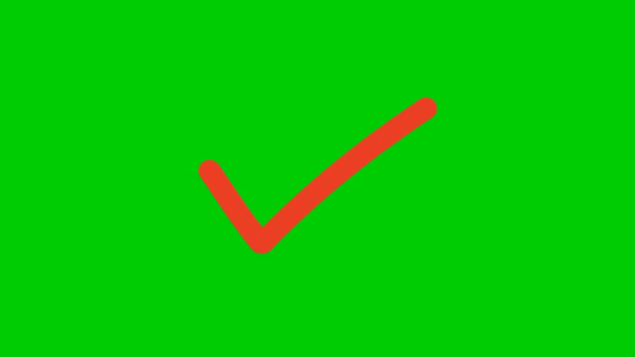 green screen tick mark effect - YouTube