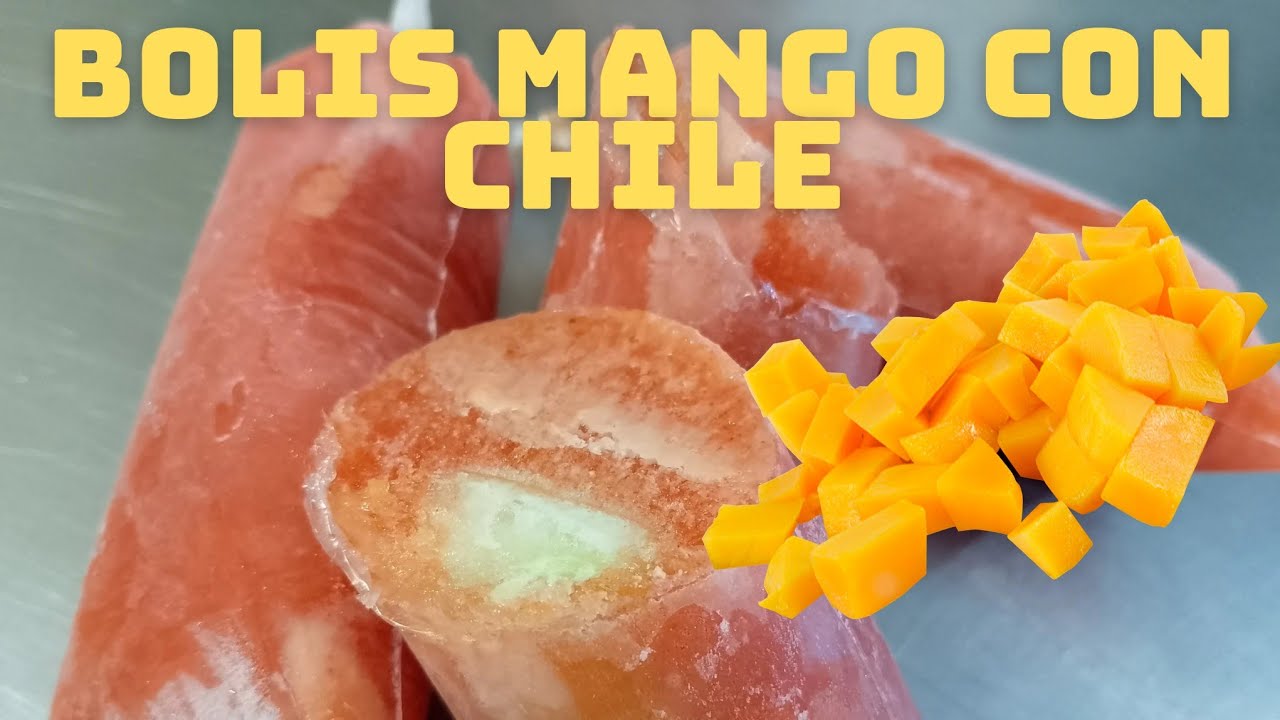 BOLIS SABOR MANGO CON CHILE #bolis #mangonada #helado - YouTube