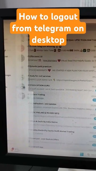 how to logout from telegram on desktop | logout from telegram on desktop - YouTube