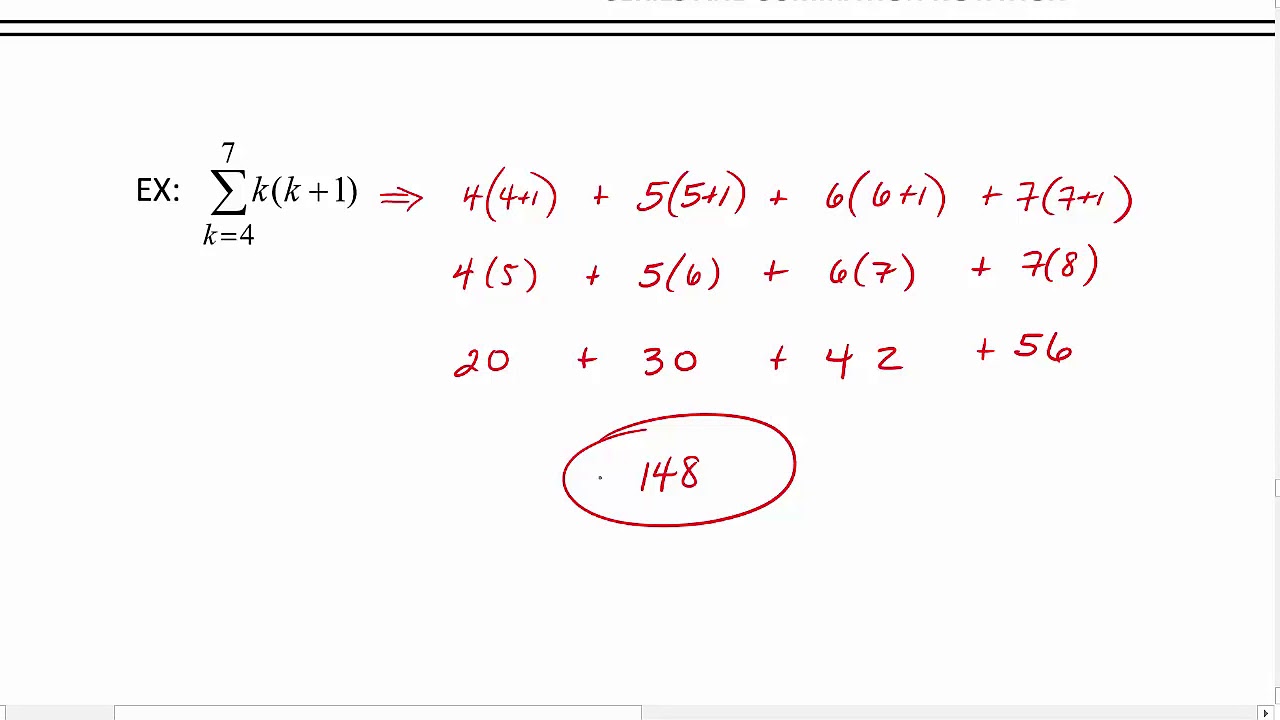 Series And Summation Notation YouTube Series And Summation Notation YouTube