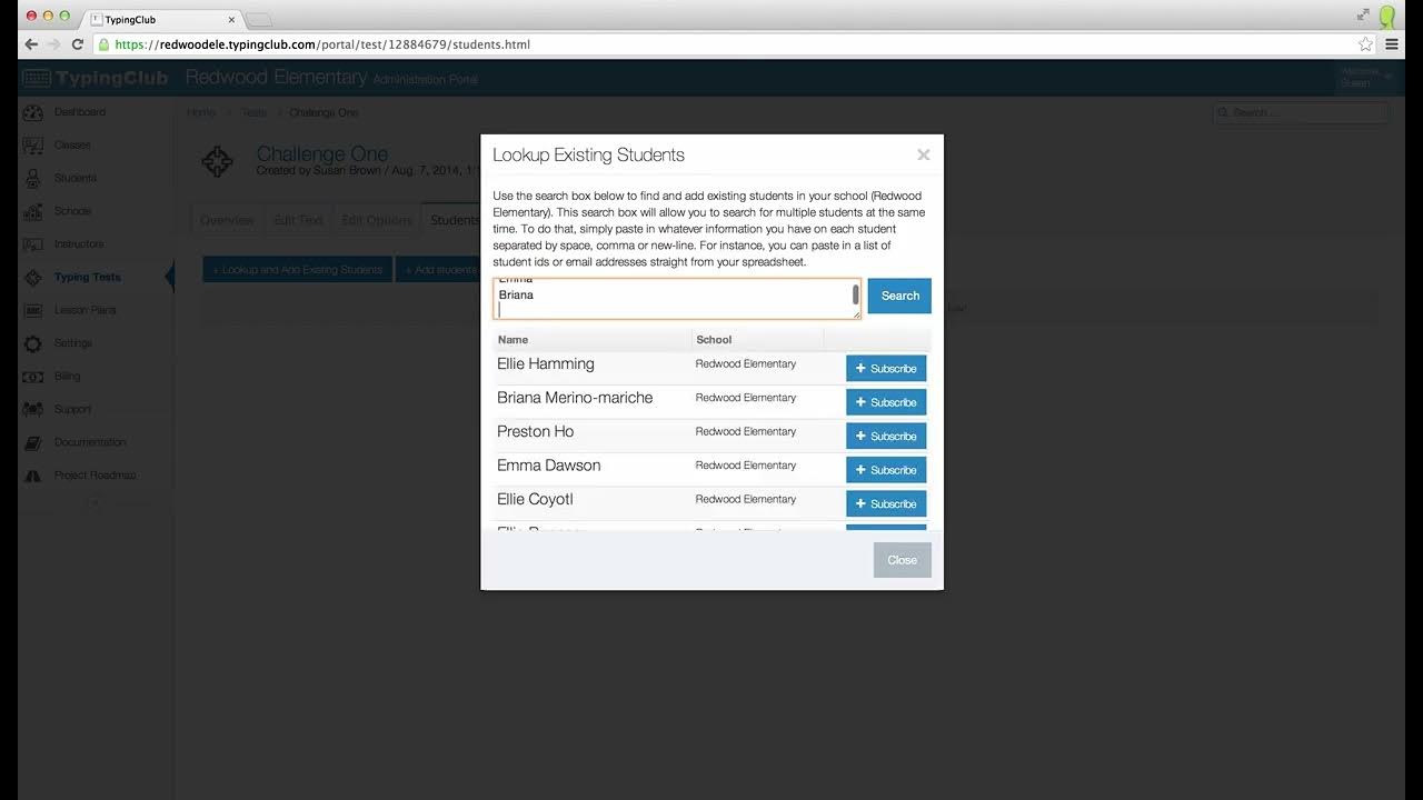 How to assign a student to take a test / www.typingclub.com - YouTube