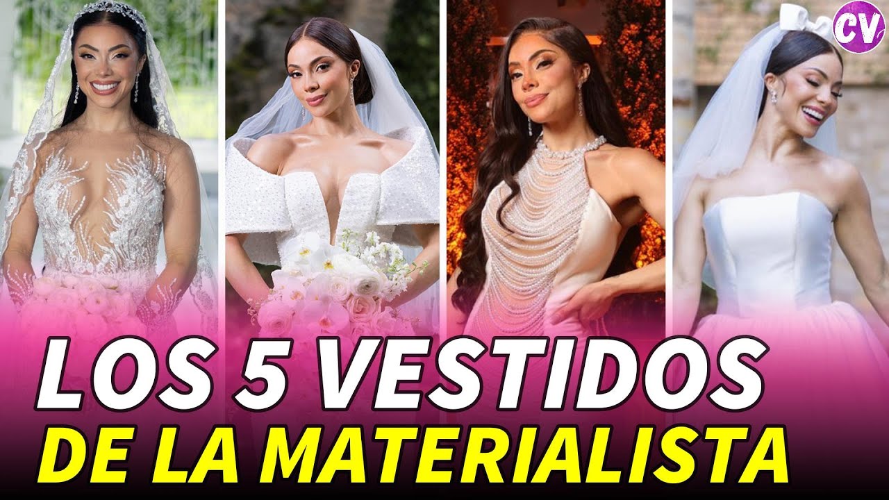 Los CINCO VESTIDOS de NOVIA de La Materialista en su BODA 👰💍👆 - YouTube