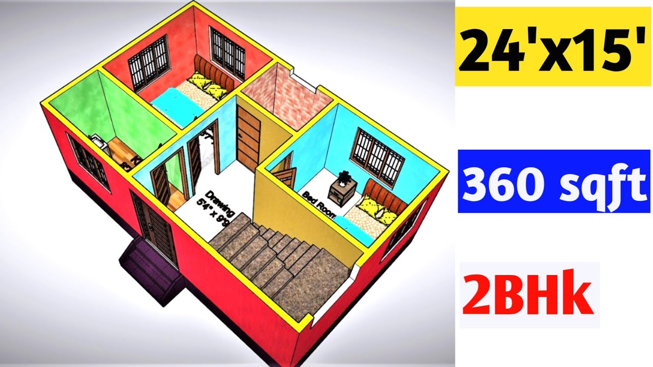 24x15 House Plan || 24x15 Ghar ka Naksha || 24x15 house design ...