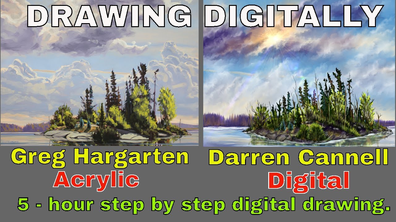 Drawing Digitally - Drawing a Greg Hargarten Original digitally. - YouTube