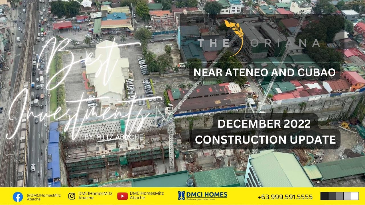 Best Investments |DMCI Homes The Oriana Construction Update | December ...